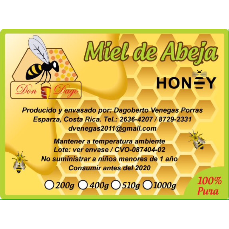 Miel de Abeja Don Dago | Sistema de Información Cultural de Costa Rica